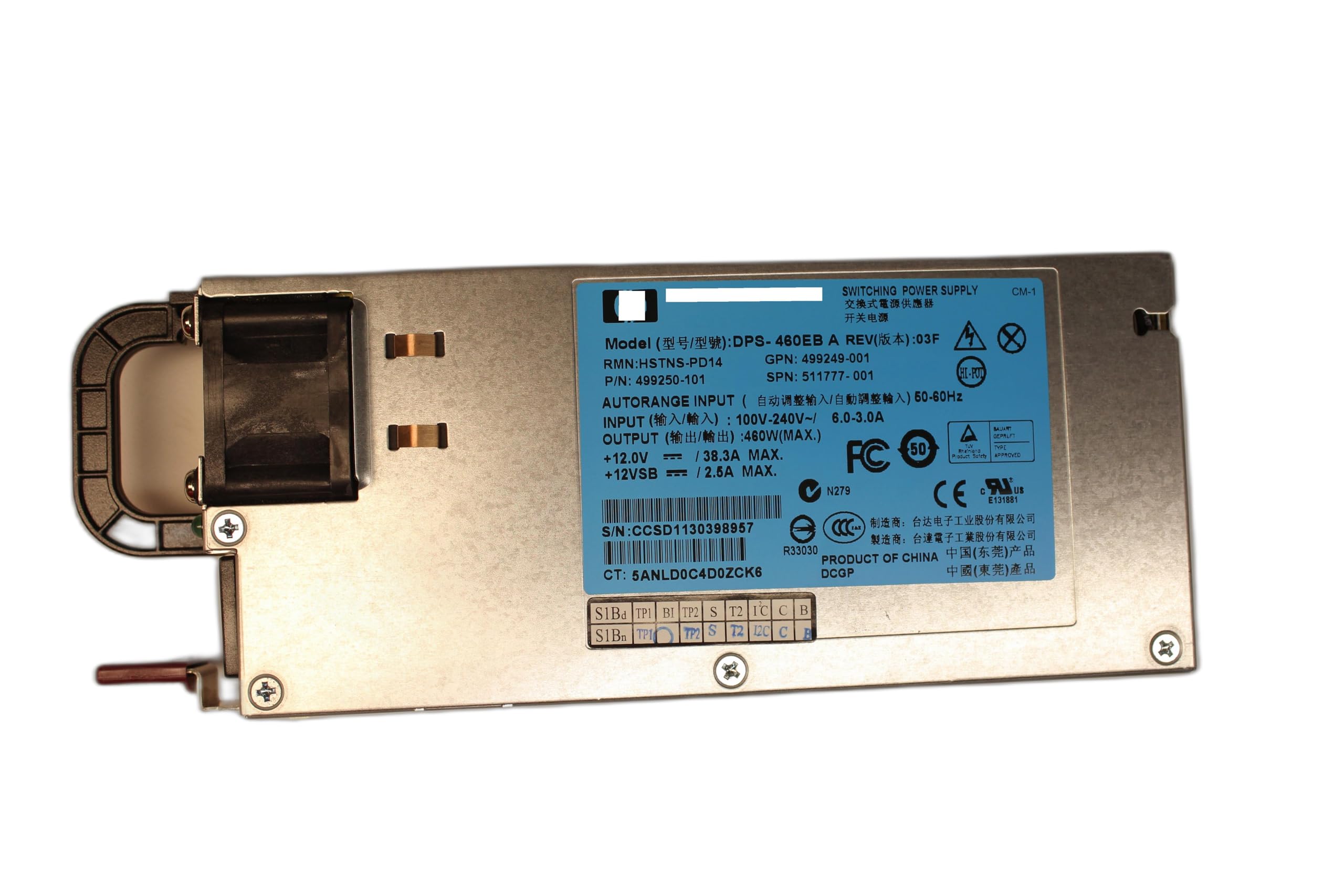 HP Hewlett Packard DPS-460EB A, HSTNS-PD14, 499250-101 Power Supply T58703
