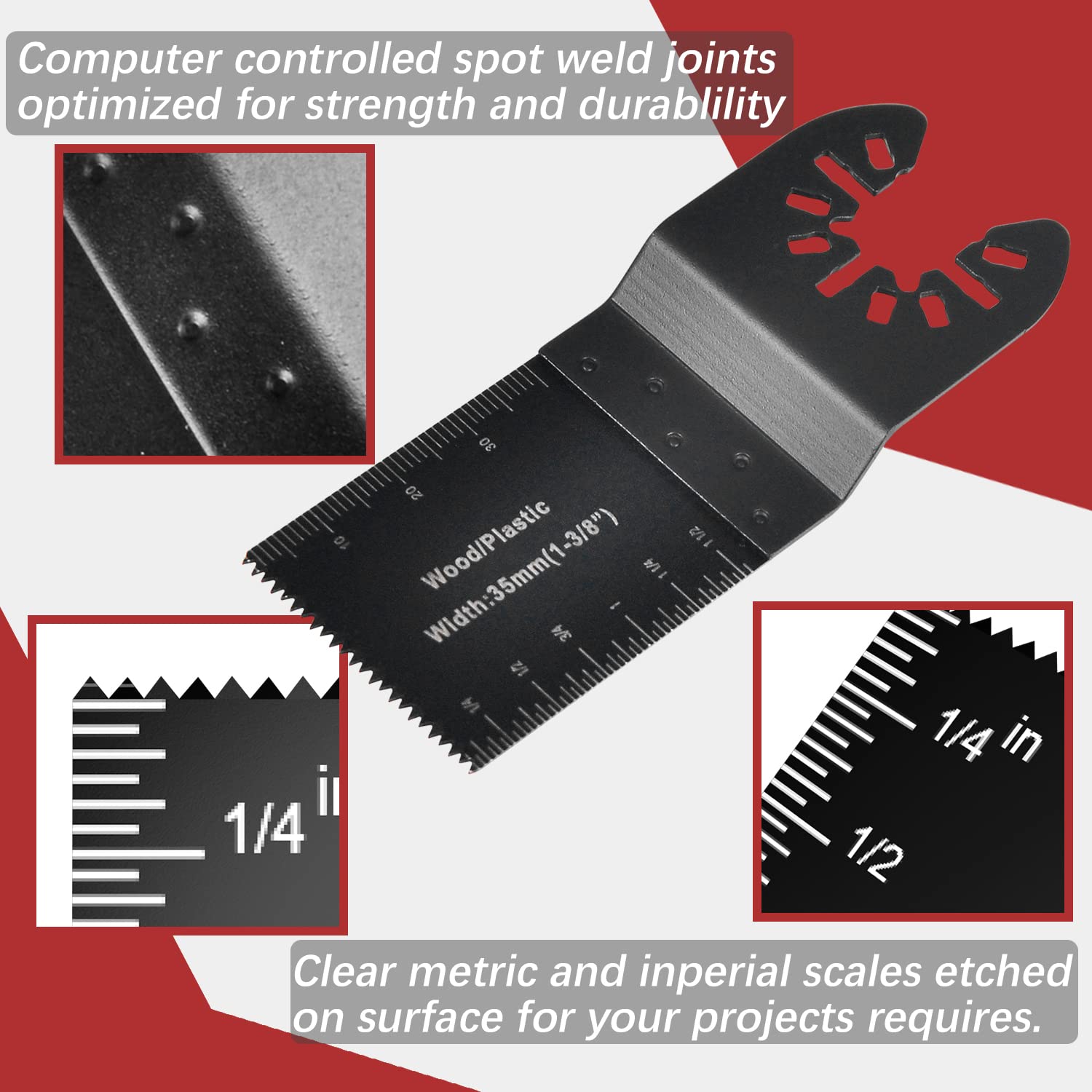 Adust 110 Wood Multitool Blades Kit Multi Tools Blades Oscillating Saw Blades Fit Dewalt Tools Ryobi Bosch Ridgid Milwaukee Rockwell Fein Multimaster Craftsman Oscillating Tool Blades (110)