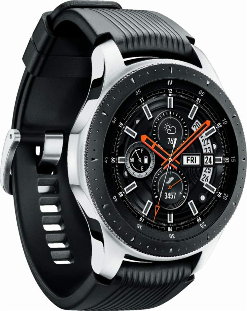 SAMSUNG SM-R805UZSAXAR Galaxy Watch Smartwatch 46mm Stainless Steel LTE GSM (Unlocked), Phone, Silver (Renewed)