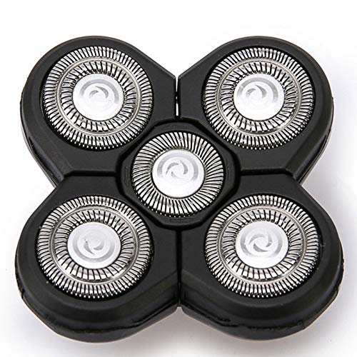 5 Head Shaver Heads, 2PCS Shaver Blade Heads Shaver Replacement for Electric Razor Shaving Bald Tool, Head and Face Electric Waterproof Razor Shaver Head