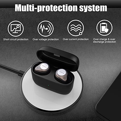 Charging Case for Jabra Elite 85t, Charging Case Replacement Compatible with Jabra Elite 85t Earbuds Charger Support Bluetooth Pairing, Wired and Wireless Charging (NOT Included Earbuds)