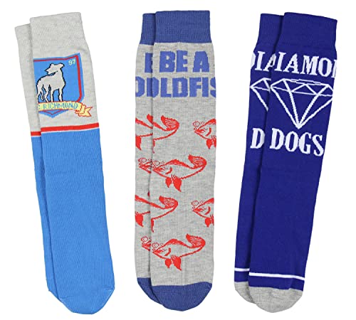 Bioworld Ted Lasso Original Series AFC Richmond 3 Pairs Multi-Design Mid-Calf Crew Socks