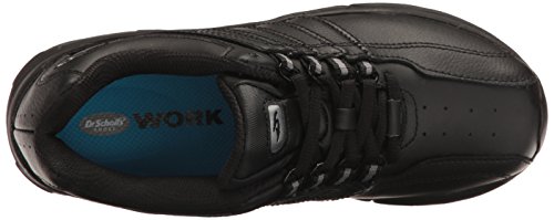 Dr. Scholl's Shoes Women's Kimberly II Slip Resistant Work Sneaker,Black Leather,9 Wide