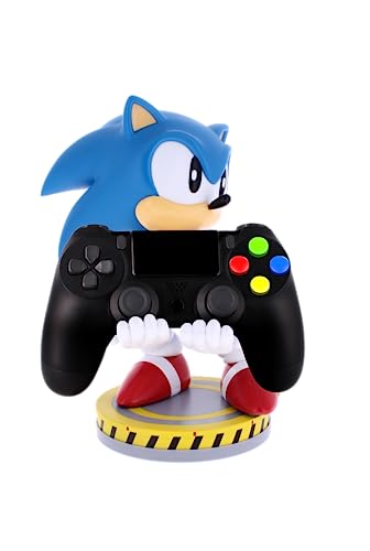 Exquisite Gaming: Sliding Sonic Phone Stand & Controller Holder - Sonic The Hedgehog - Officially Licenced Figure, Cable Guys