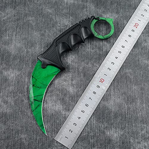 AluAlu Stainless Steel Fixed Blade Knife with Sheath - Best EDC Camping Hiking Hunting Knofe,Sharp Blade Knifes-Gift for Men (Green)
