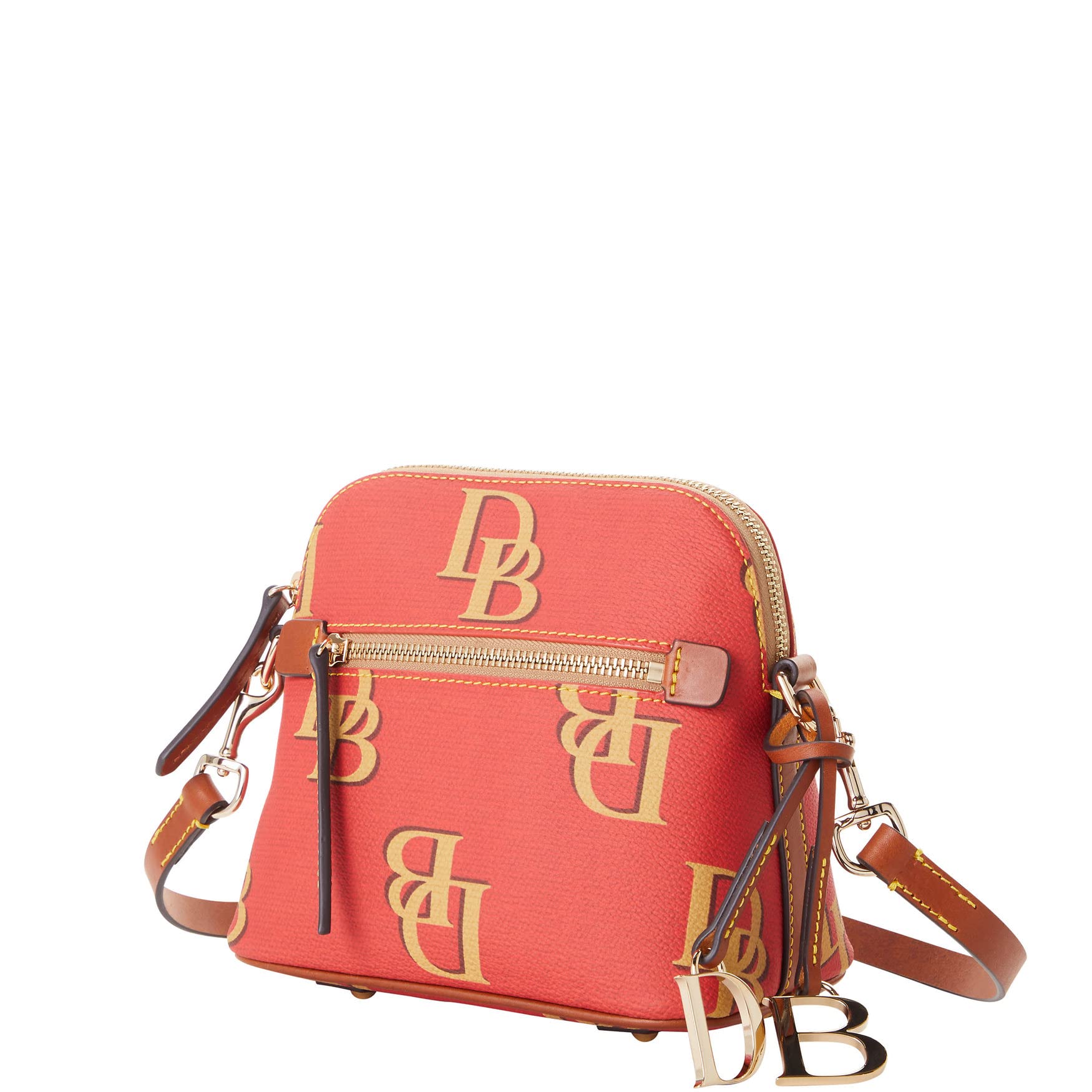 Dooney & Bourke Handbag, Monogram Domed Crossbody - Red