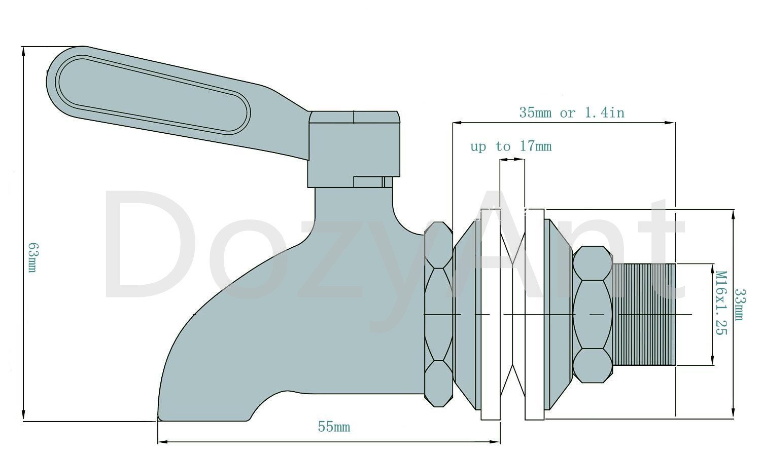 DOZYANT Updated More Durable Beverage Dispenser Replacement Spigot,Stainless Steel Polished Finished, Water Dispenser Replacement Faucet, fits Berkey and Other Gravity Filter Systems as Well
