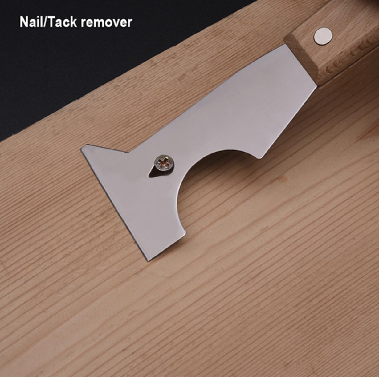 Edward Tools Pro 6 in 1 Painters Tool - Putty, Paint, Wallpaper Scraper - Nail Lifter, Paint Can Opener, Paint Roller Cleaner, Spackle - Putty Knife Multi Tool - Mirror Polished Carbon Steel