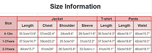 Peacolate 6M-4Y Baby Little Girls 3pcs Outfits Leather Hoodie Jacket Lace T-Shirt Denim Jeans(6-12M,Pink)