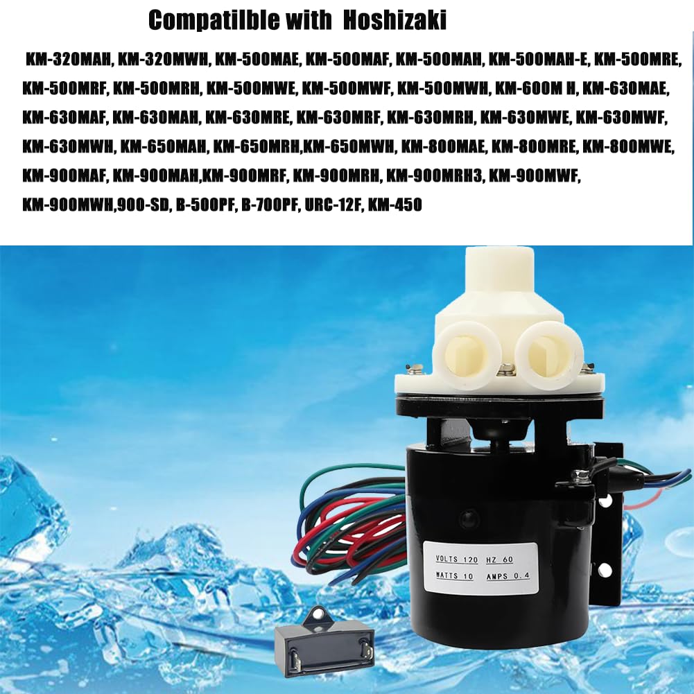 APTA92P10WD1 Pump Motor Assembly, Ice Maker Water Pump Replacement Comaptible with Hoshizaki Ice Machine 120V KM-320 KM-500 KM-600 KM-630 KM-650 KM-800 KM-900