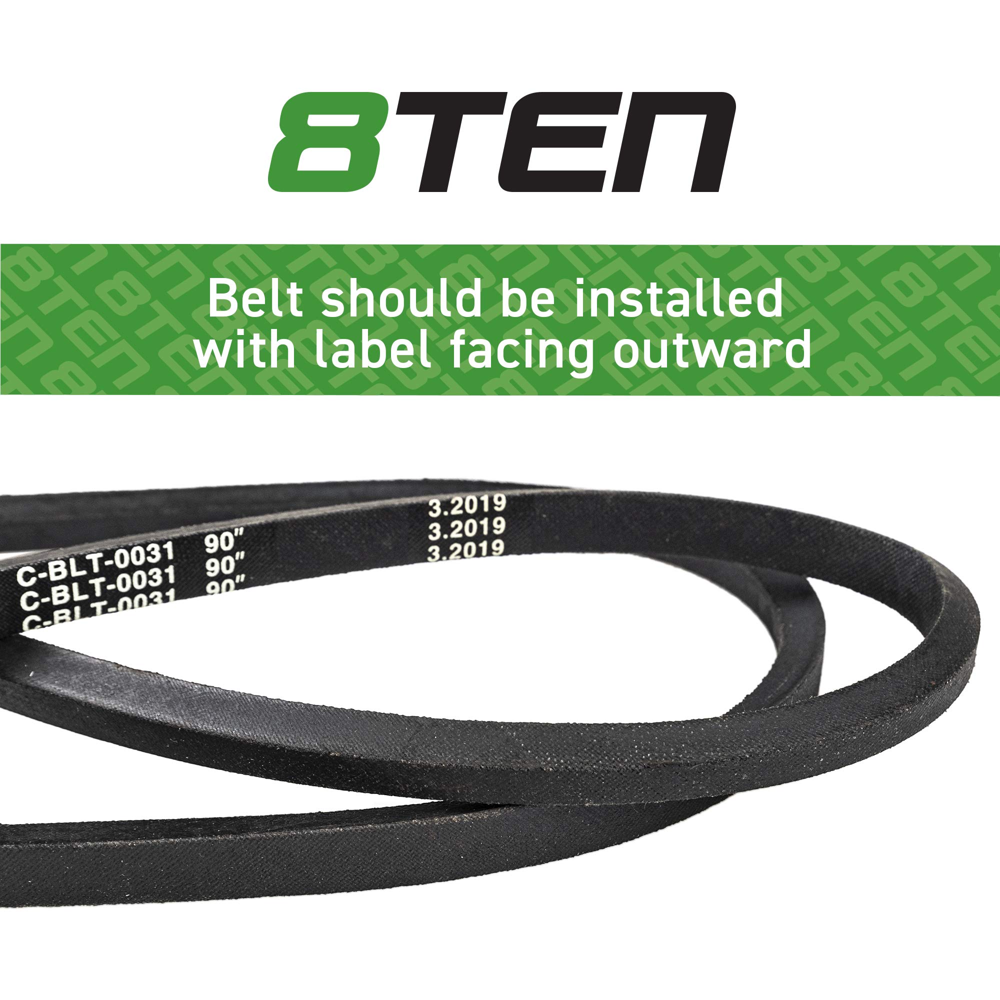 8TEN PTO Belt for AYP Husqvarna Jonsered 48 inch Deck GTH 2248 2548 250 YTH 1848XP LT19A Lawn Tractors 532174368