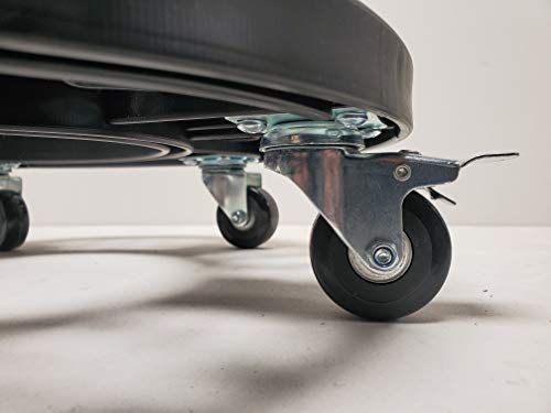 Big Roll; Easy Rolling; Decorative,Heavy Duty Plastic;Patio Caddy Plant and Pot Mover; 360° Swivel Locking Wheels; Durable Plastic; Indoor, Outdoor Home and Garden Tool;16 Inch (Black)