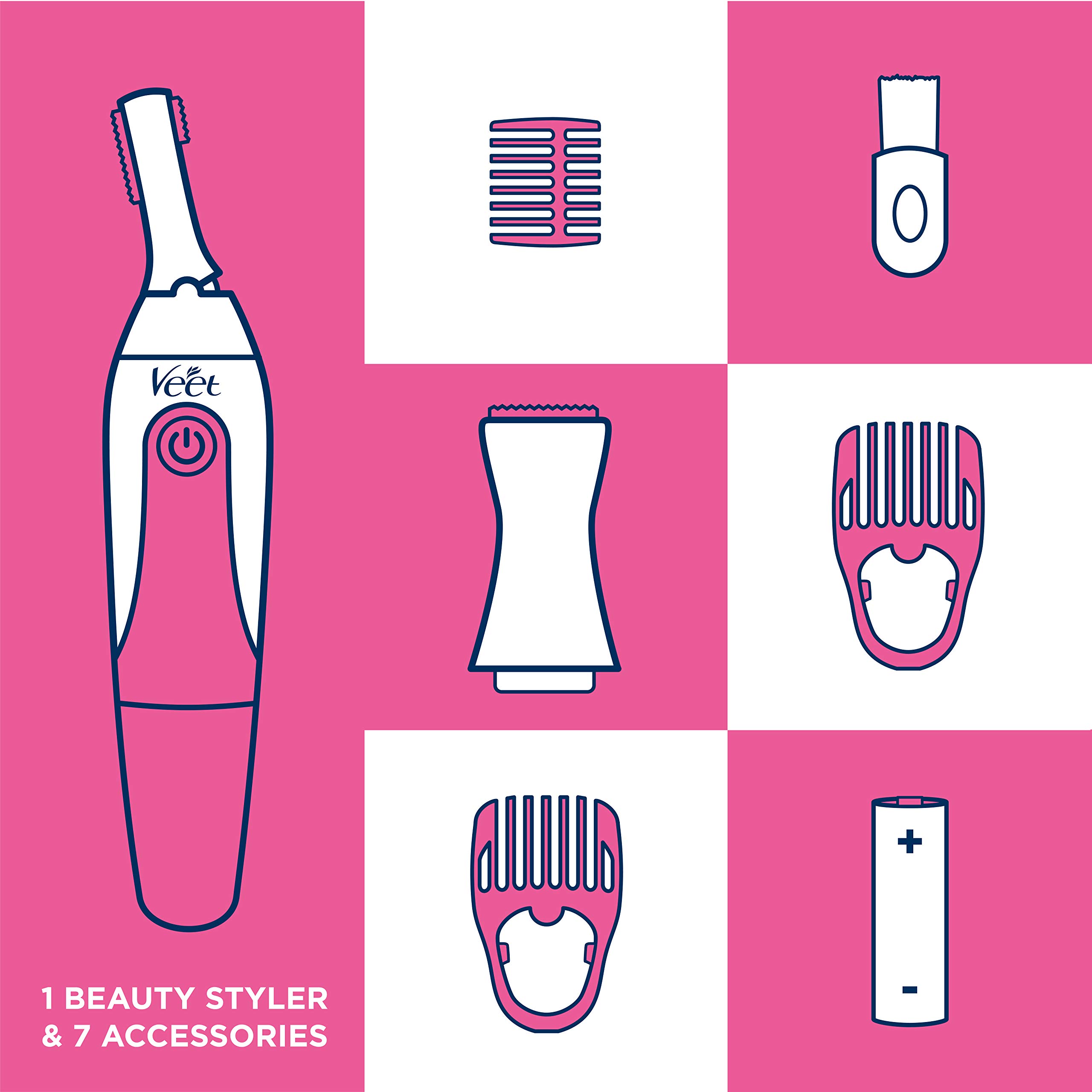 Veet Sensitive Precision Beauty Styler Expert, 1-Pack for Women's Personal Grooming