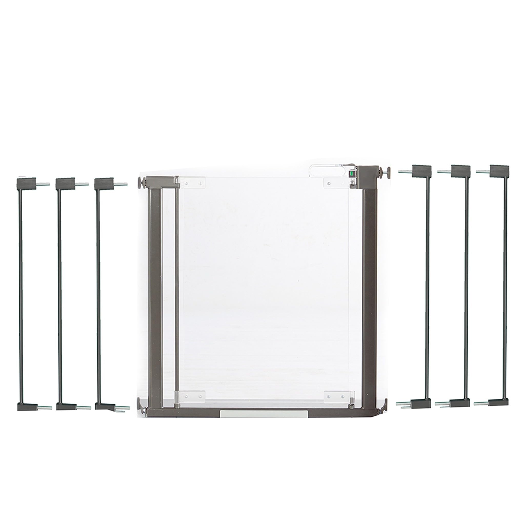 Qdos Safety Designer Gate Extensions for Crystal and Spectrum Pressure Mount Baby Gates | Slate | Allows for use in wider door openings - Each Extension adds 2.75" to the gate - Includes 2 Extensions