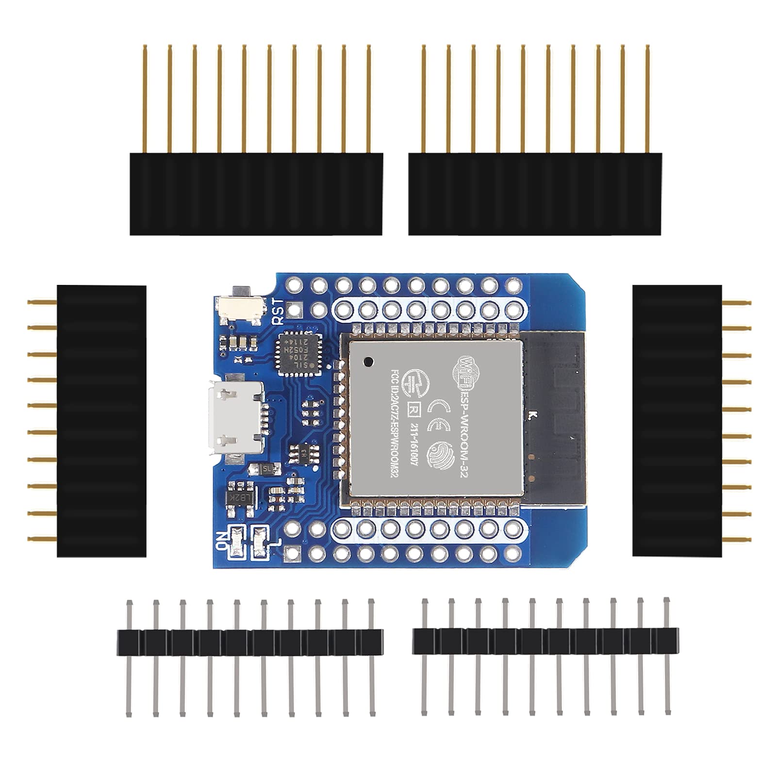 ACEIRMC D1 Mini NodeMCU ESP32 ESP-WROOM-32 WLAN WiFi Bluetooth IoT Development Board 5V Compatible for Arduino (5pcs)