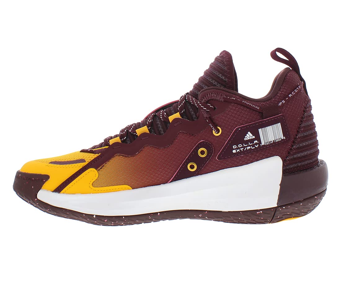 adidas Sm Dame 7 Extply Unisex Shoes Size 11, Color: Burgundy/Yellow