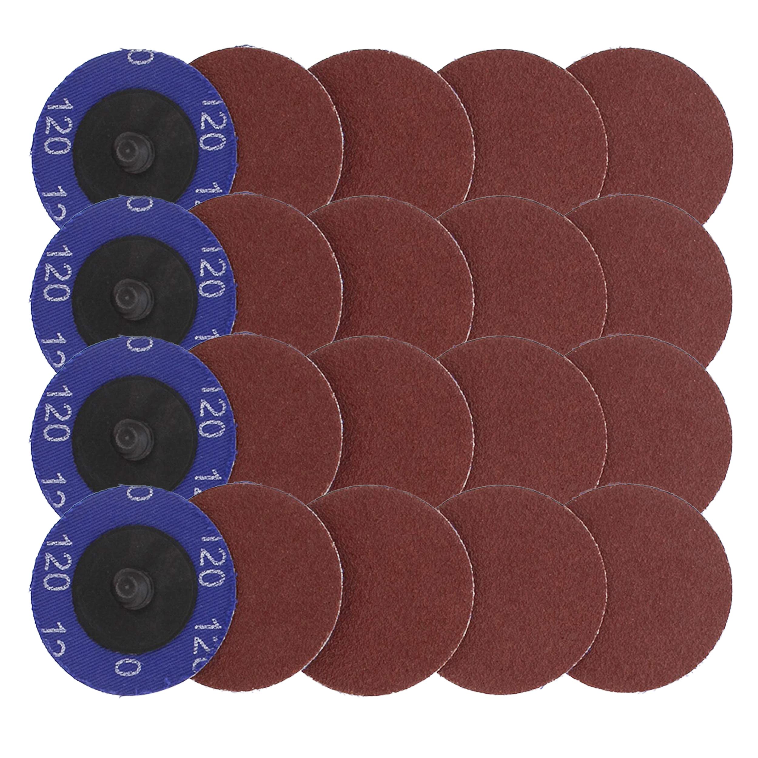 ABN Aluminum Oxide Sandpaper Disc, 50pk - 2in 120 Grit Sanding Disc Set, Circle Sander Pads Abrasive Round Sandpaper