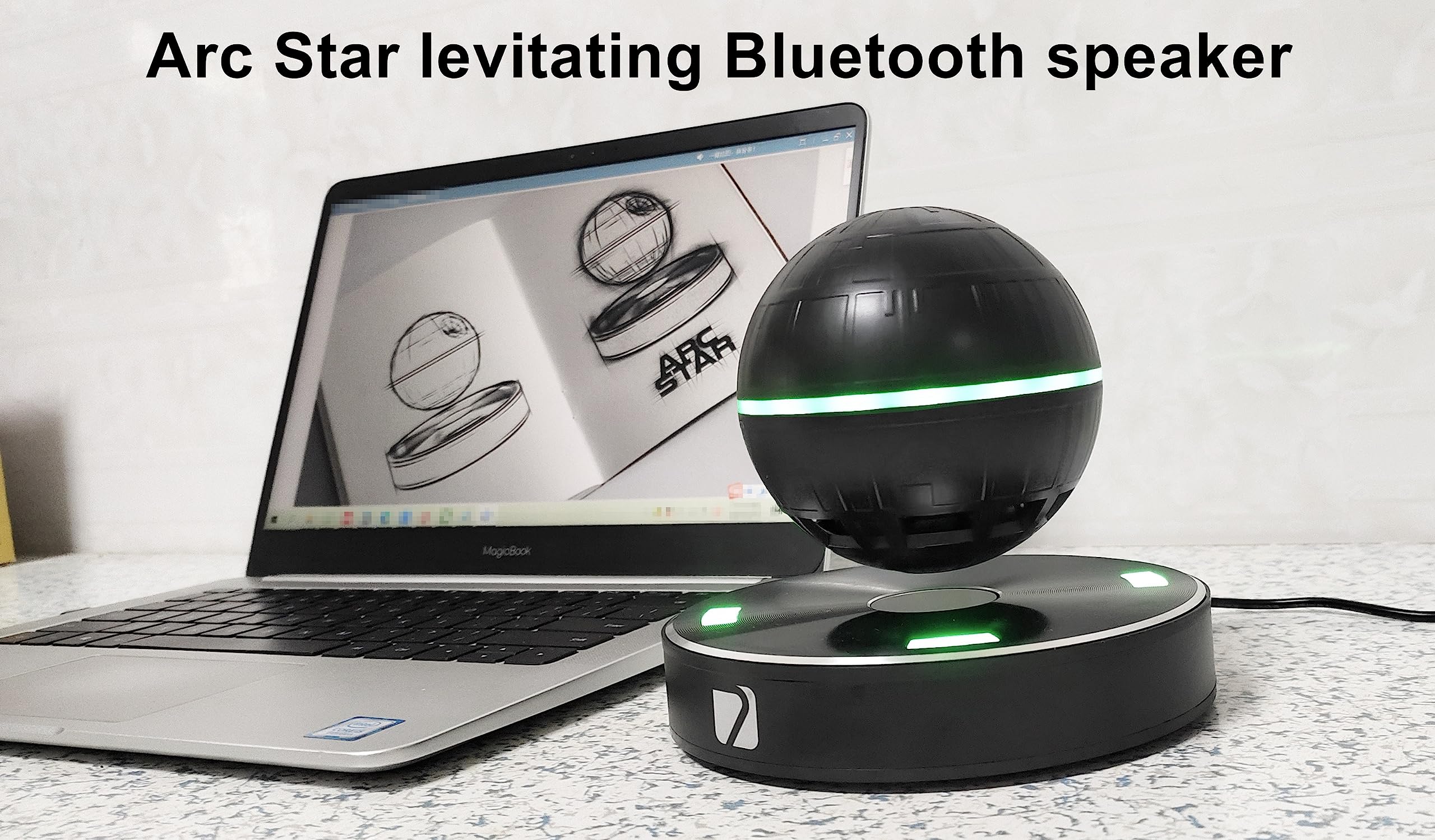 Arc Star Floating Speaker | Bluetooth and NFC | Smartphone Charger | 360° Sound