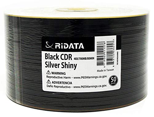 Ritek Ridata 48X Black Bottom CD-R 80min 700MB Shiny Silver [Discontinued]