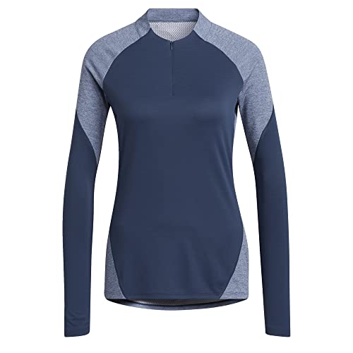 adidas Women's Standard Sport Performance Primegreen Heat.RDY Long Sleeve Mock, Crew Navy, L