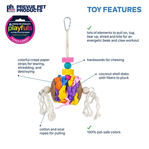 Prevue Pet Products Physical & Mental Accordian Crinkle Bird Toy 62517