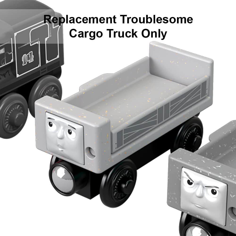 F-Price Replacement Part for Thomas and Friends Wooden Lift and Load Cargo Train Set - GGH31 ~ Replacement Cargo Car ~ Troublesome Truck Gray, White