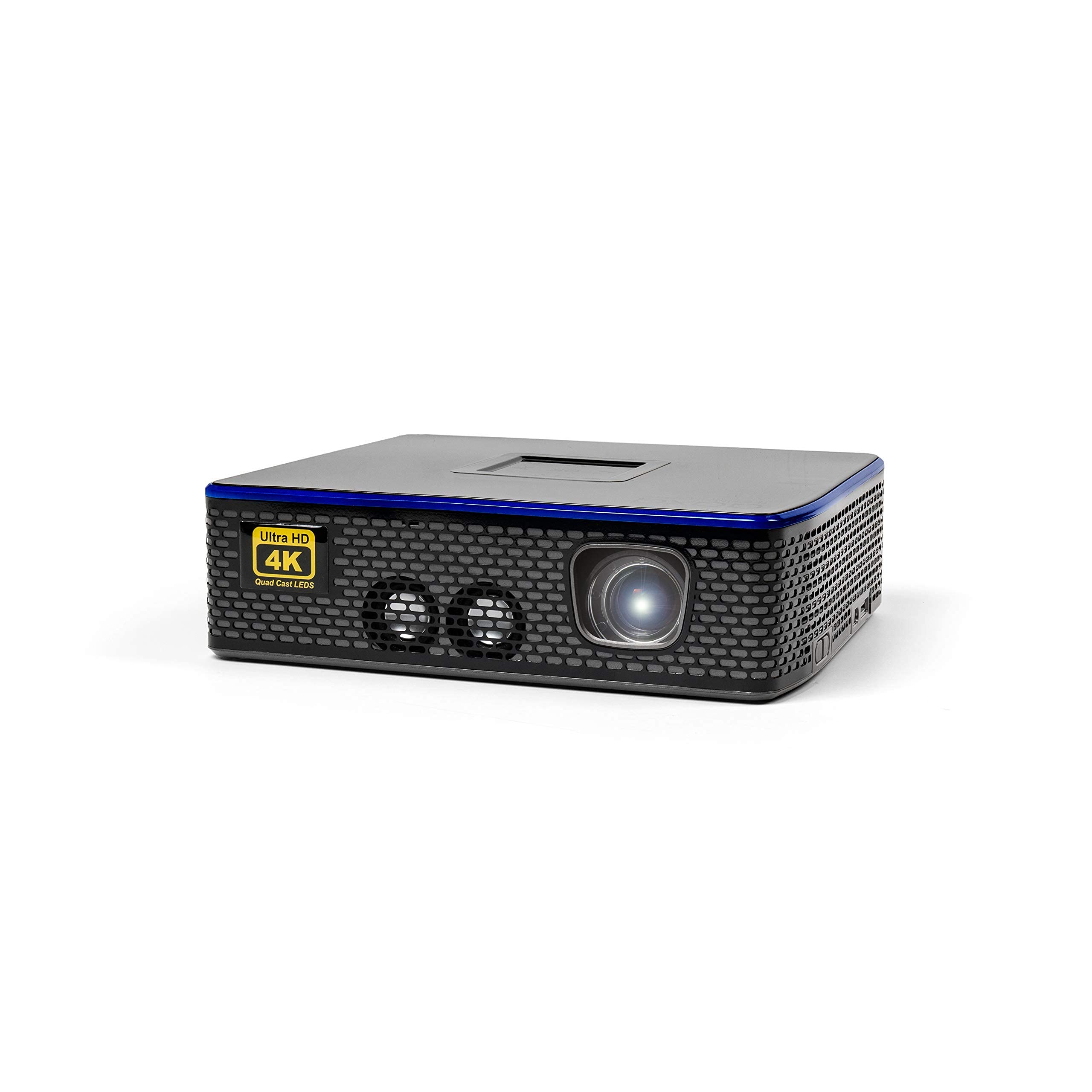 AAXA 4K1 LED Home Theater Projector, 30,000 Hour LEDs, Mercury Free, Native 4K UHD Resolution, Dual HDMI with HDCP 2.2, 1500 Lumens, E-Focus, Portable Size