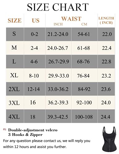 Eleady Women's Underbust Corset Waist Trainer Cincher Steel Boned Body Shaper Vest with Adjustable Straps (L, Black)