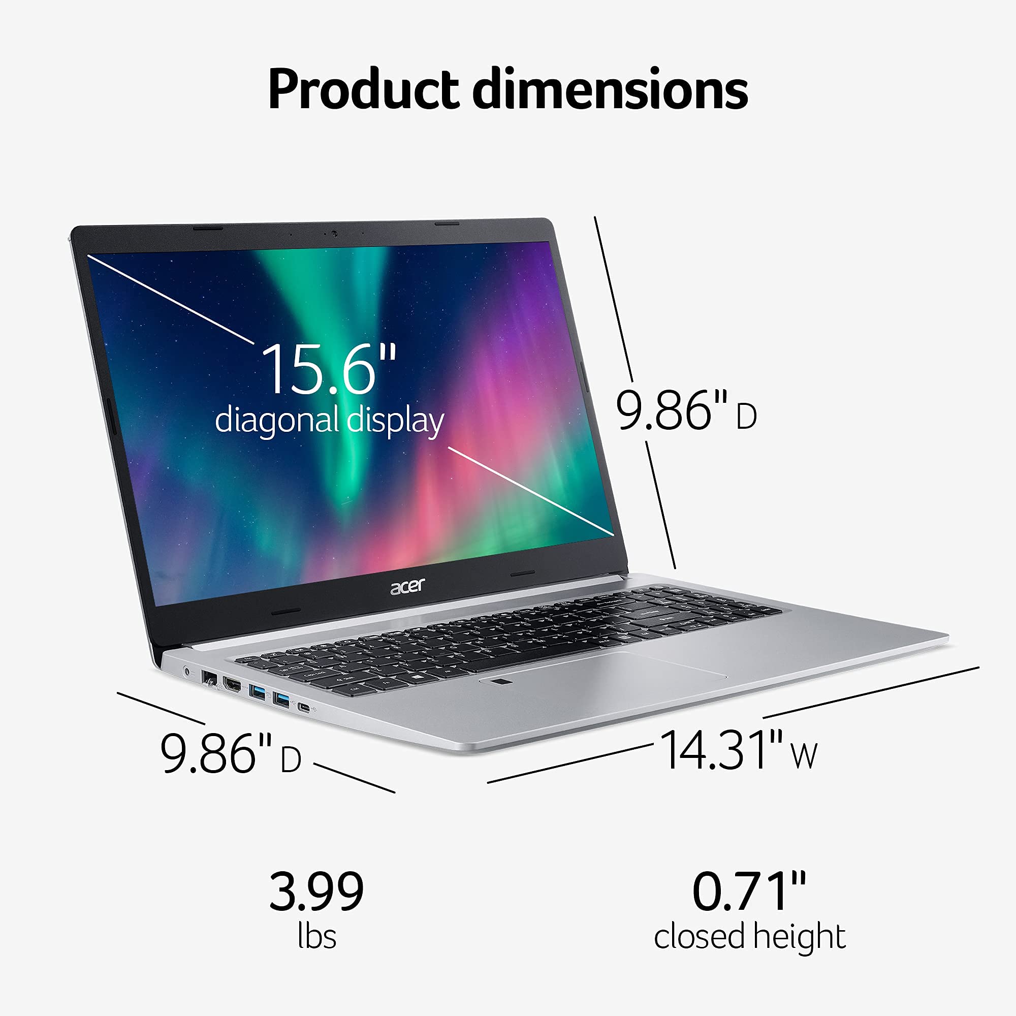 Acer Aspire 5 A515-46-R14K Slim Laptop,15.6 Full HD IPS ,AMD Ryzen 3 3350U Quad-Core Mobile Processor, 4GB DDR4, 128GB NVMe SSD, WiFi 6, Backlit KB, Amazon Alexa | Windows 10 Home (S Mode) (Renewed)