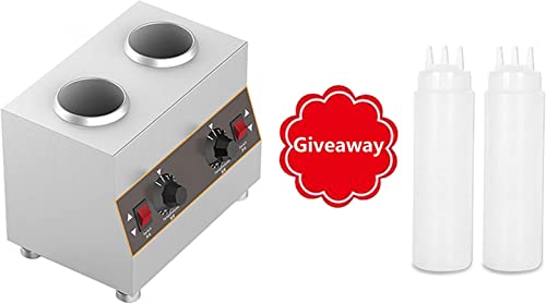 Electric Cheese Sauce Warmer,320W Commercial Food Sauce Heater,Multifunction Sauce Warmer Dispenser,30-85℃ Jam Chocolate Liquid Heater Machine,Automatic Jam Sauce Preservation Machine,650ML/Bottle
