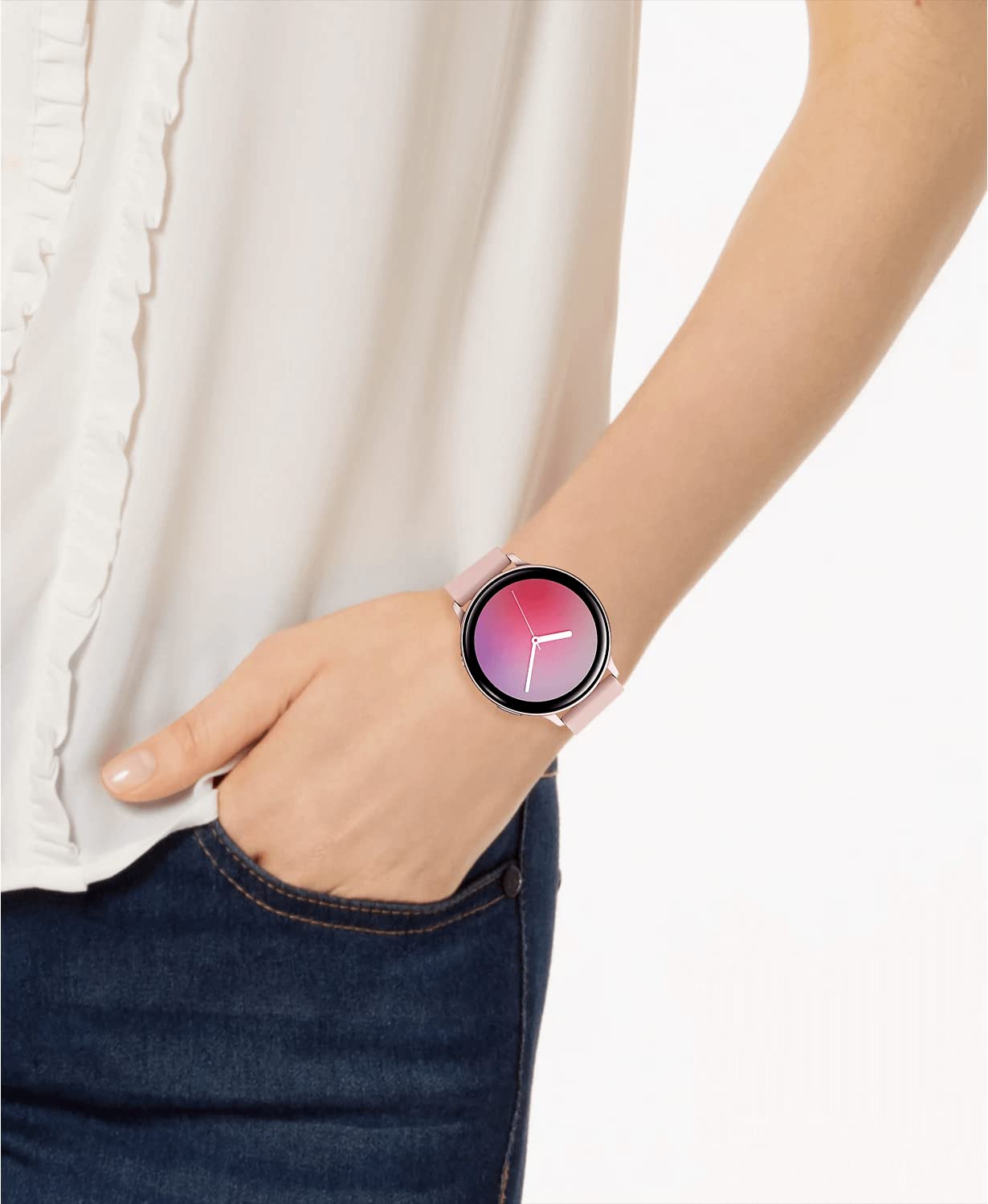 SAMSUNG Galaxy Watch Active 2 (44mm, GPS, Bluetooth) Smart Watch with Advanced Health Monitoring, Fitness Tracking, and Long Lasting Battery, Pink Gold (US Version)