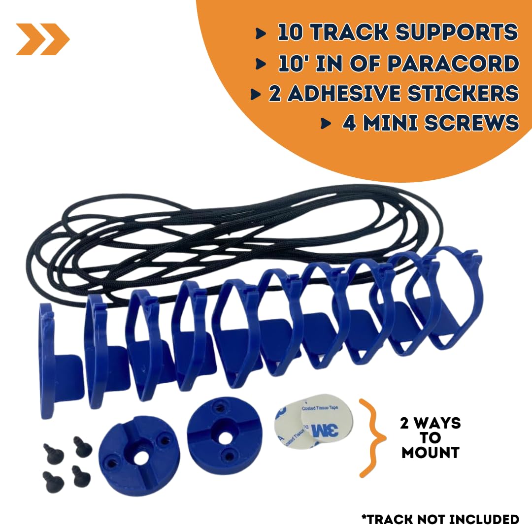 Suspension Bridge Kit Compatible with Hot Wheels Racetracks | 10 Bridge Supports, Rope, and Wall Connectors Included | Made in USA (Blue 1-Lane Kit)