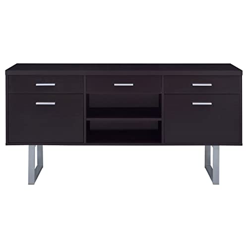 Coaster Home Furnishings Lawtey 5-Drawer Credenza with Adjustable Shelf Cappuccino