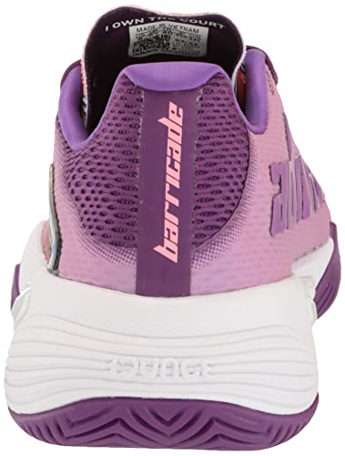 adidas Women's Barricade Tennis Shoe, Rose Tone/Core Black/Glory Purple, 8