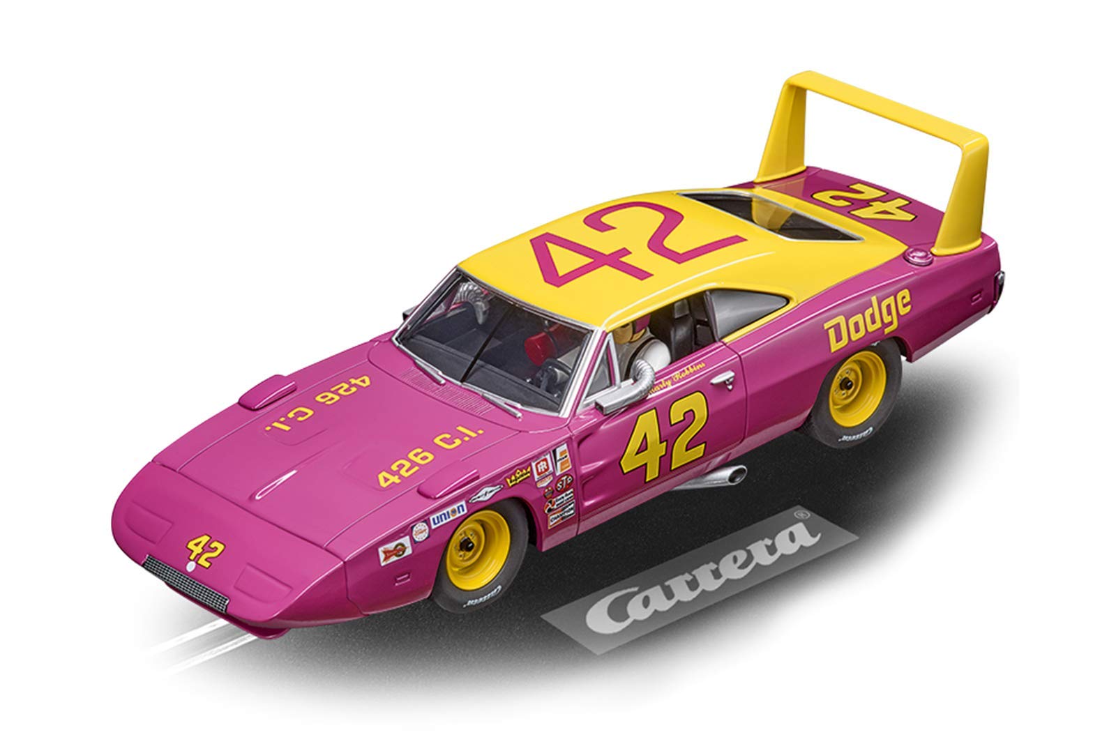 Carrera 27638 Dodge Charger Daytona No. 42 1:32 Scale Analog Slot Car Racing Vehicle for Carrera Evolution Slot Car Race Tracks
