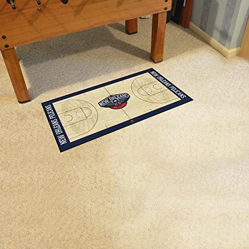 FANMATS 9498 NBA New Orleans Pelicans Nylon Face NBA Court Runner-Small , 24x44
