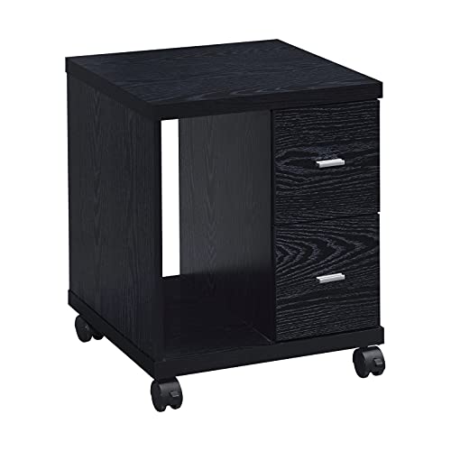 Coaster Home Furnishings Russell 2-Drawer CPU Stand Black Oak