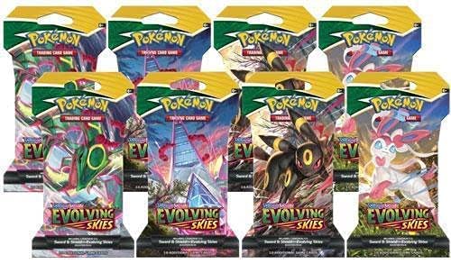 Pokemon Sword and Shield Evolving Skies (8) Booster Packs Sealed