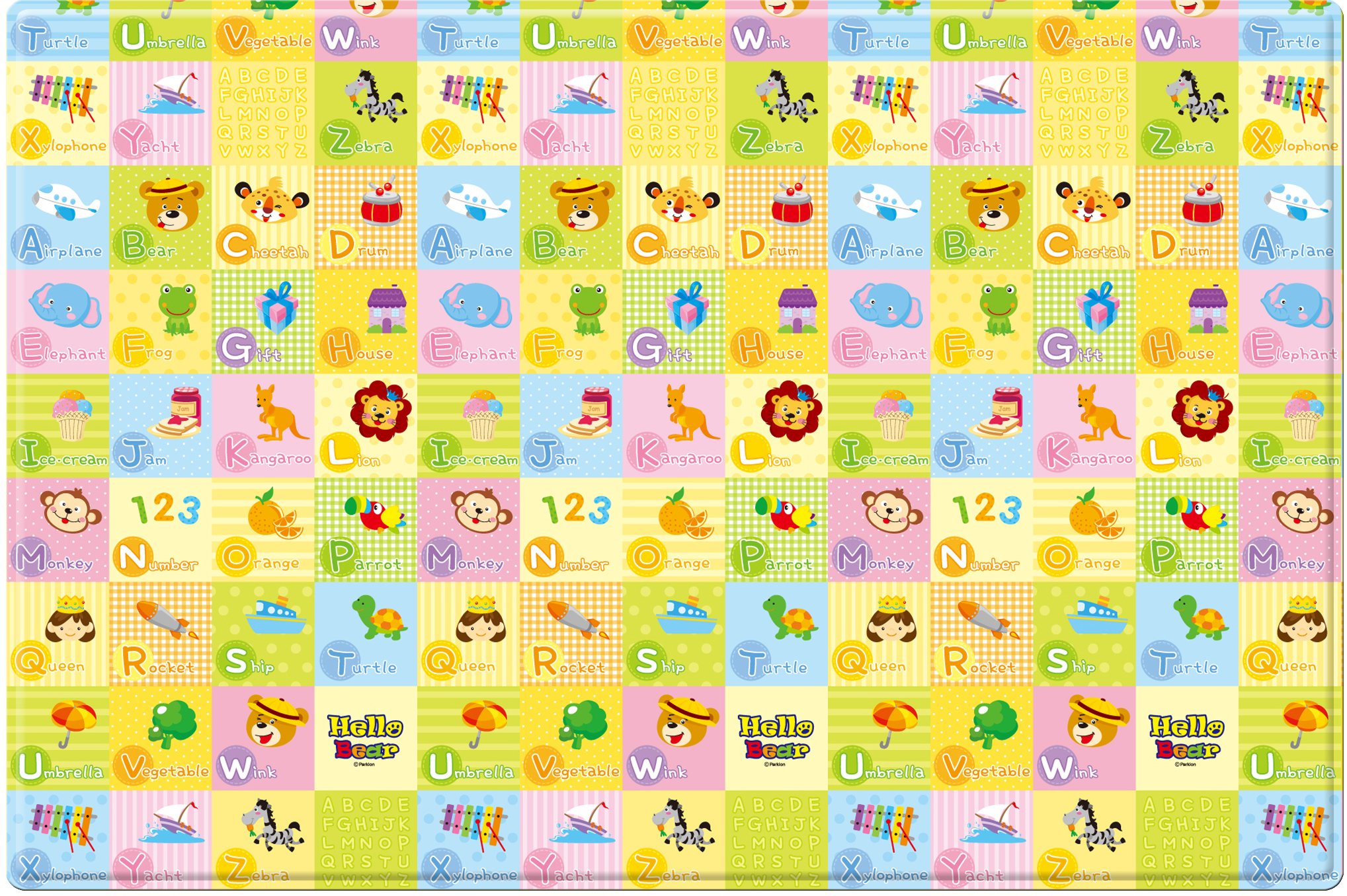 Parklon Baby Soft Play Mat (Hello Bear Smiletown, Large)