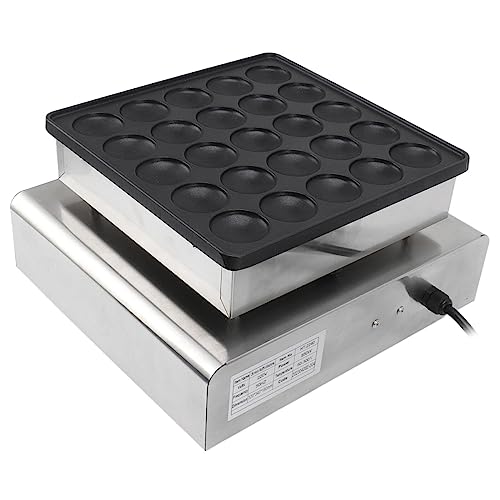 Commercial Pancake Maker, Mini Dutch Dorayaki Pancake Baker Waffle Maker Electric Muffin Making Machine 36 Holes Double Switch Non-stick Surface thermosta for Bakery Home and Kitchen (13.58*15.94*7.28inch)