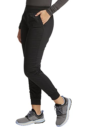 Cherokee Jogger Pants for Women with Mid Rise WW115, XL, Black