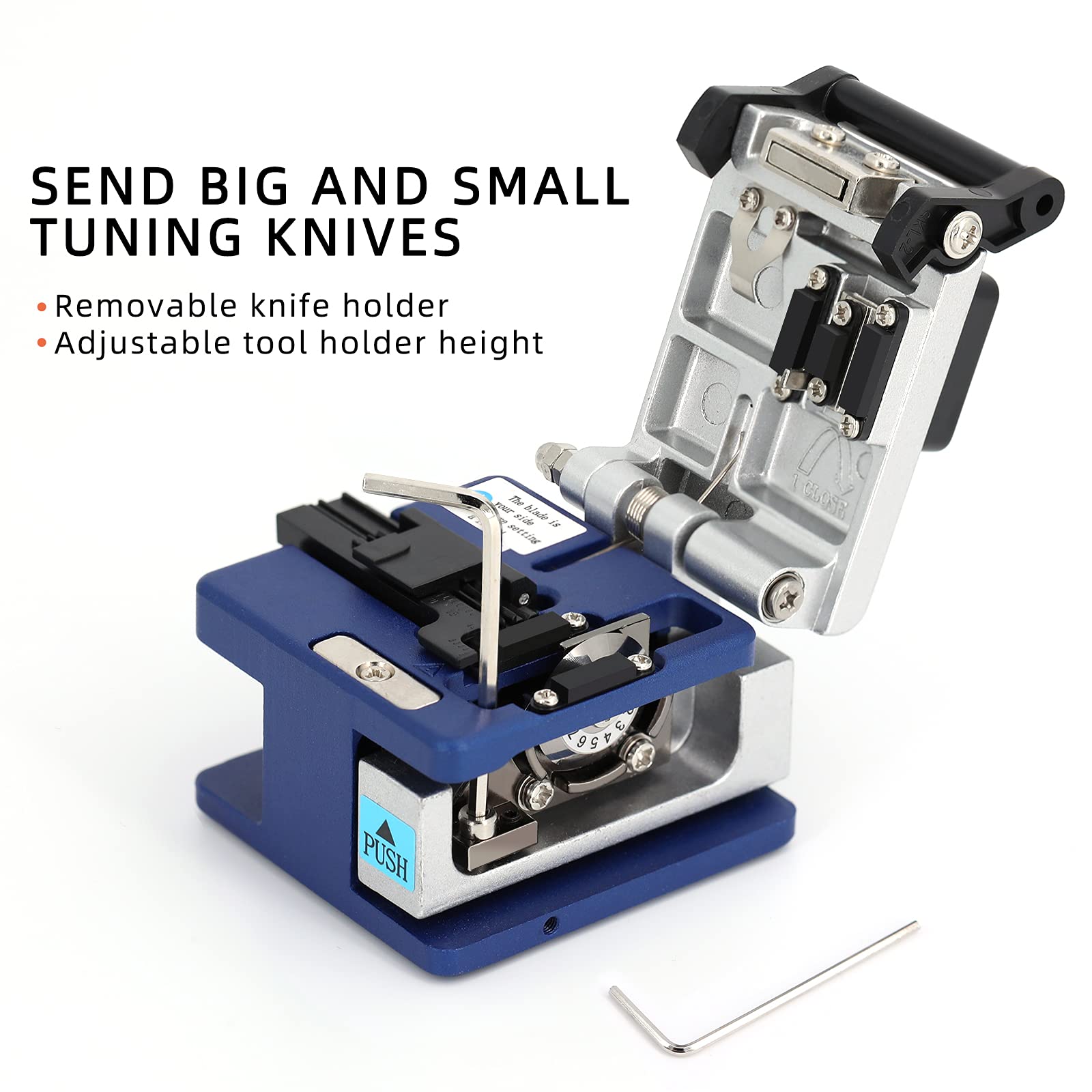 FC-6S Optical Fiber Cleaver Stripping Cutter Tool Cleaves for SUMITOMO with 36000 Cleaves and Coating Diameter: 250μm - 900μm 12 Position Blade Cold Connection Tools Fiber Equipment Used in FTTH