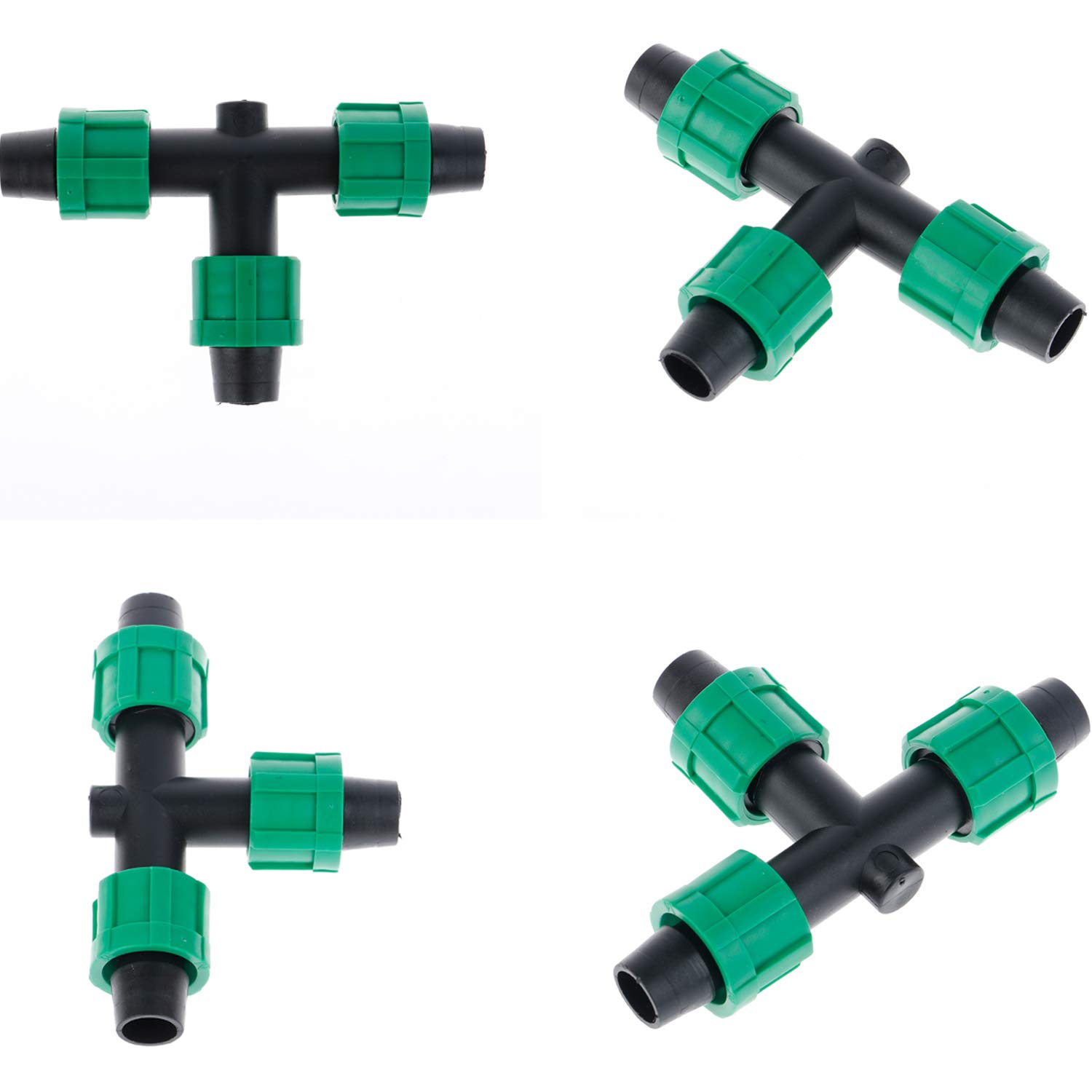 8 Pieces Drip Irrigation Tubing Coupling Universal Elbow Fitting Hose Elbow Connector Fits All Brands 16-17mm Drip Tape or Sprinkler Systems