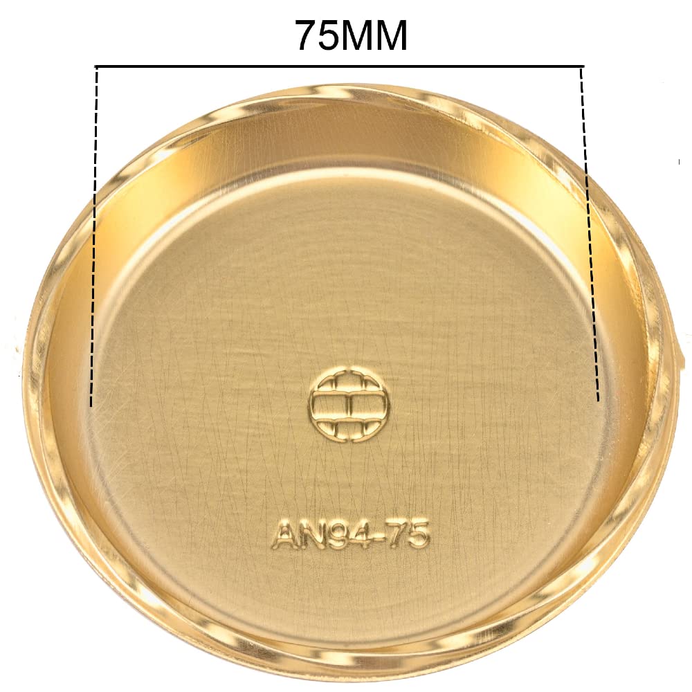 Abuhem 3 Inches Mini Cake Boards Stands Rounds 100pcs, Disposable Gold Mousse Cake Circle Cardboard with Coated Greaseproof Base Perfect for Cake Decorating for Wedding, Birthday, Party, Home (Gold)