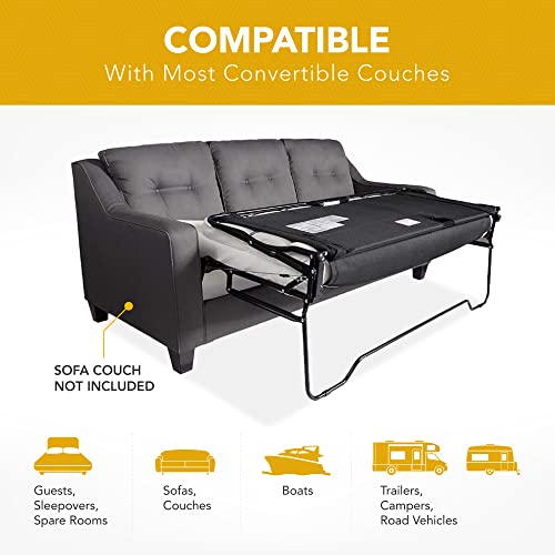 DynastyMattress 4-inch Cool Gel Memory Foam Mattress Sleeper for Convertible Folding Sofa & Couch Beds Queen Size Sofa Not Included