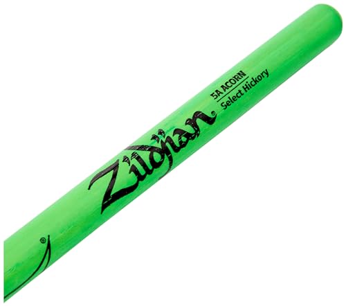 Avedis Zildjian Company 5A Acorn Neon Green Drumsticks