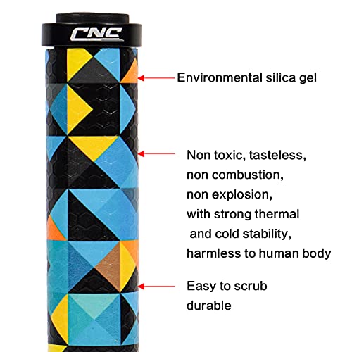 CNC Bike Handlebar Grips,MTB Silicone Grips, Gel Grips for Mountain Bike/BMX/Bicycle.