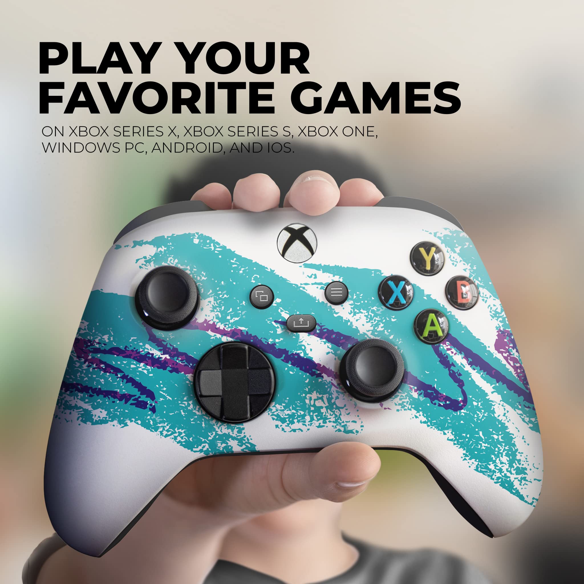 DreamController Scorpion Custom X-box Controller Wireless compatible with X-box One/X-box Series X/S Proudly Customized in USA with Permanent HYDRO-DIP Printing (NOT JUST A SKIN)