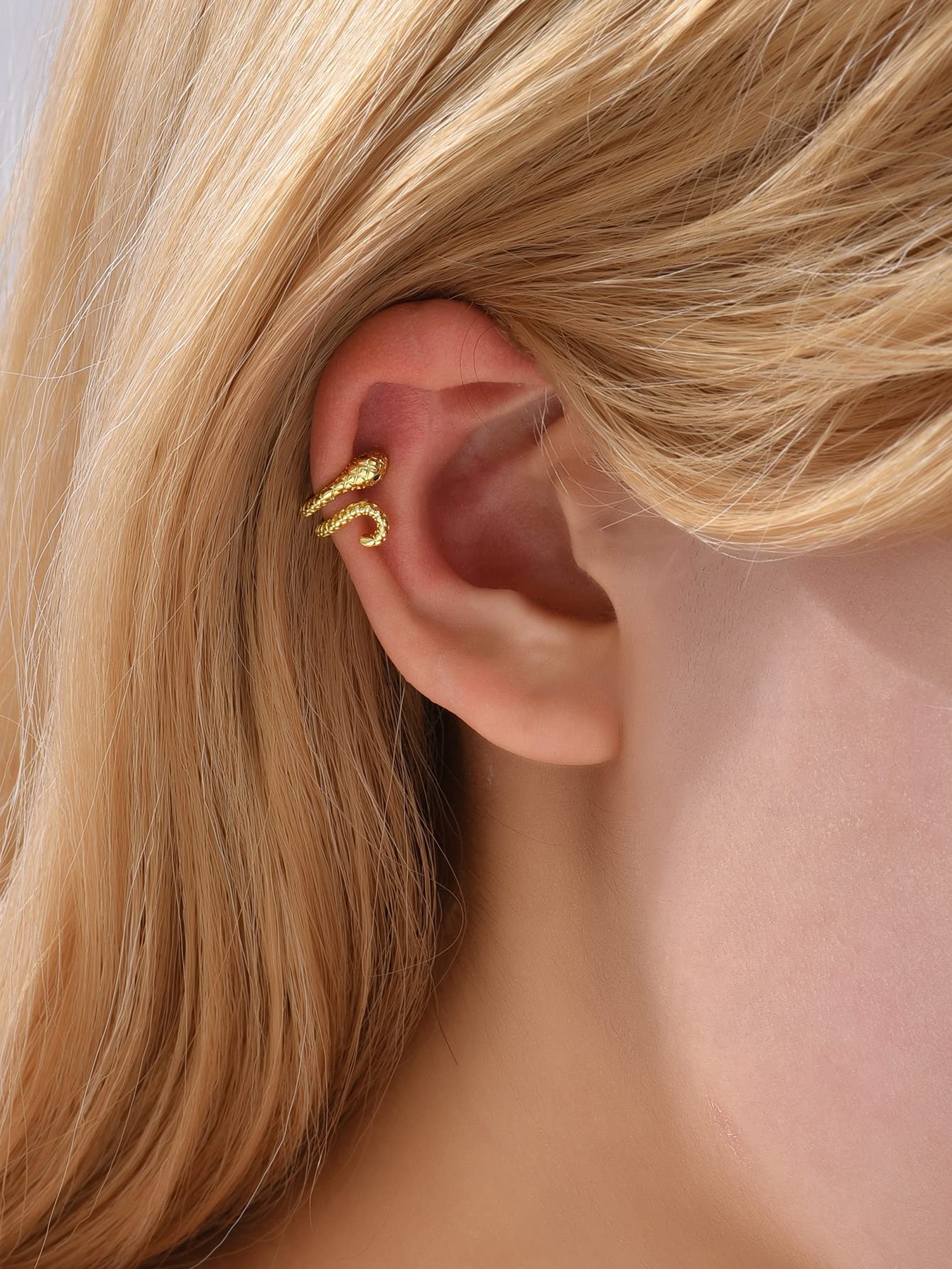 ALYXUY Gold Ear Cuff Non Piercing For Women, 14K Gold Plated Hypoallergenic Huggie Cross Ear Cuff Earrings(12pcs) (KC010-2)