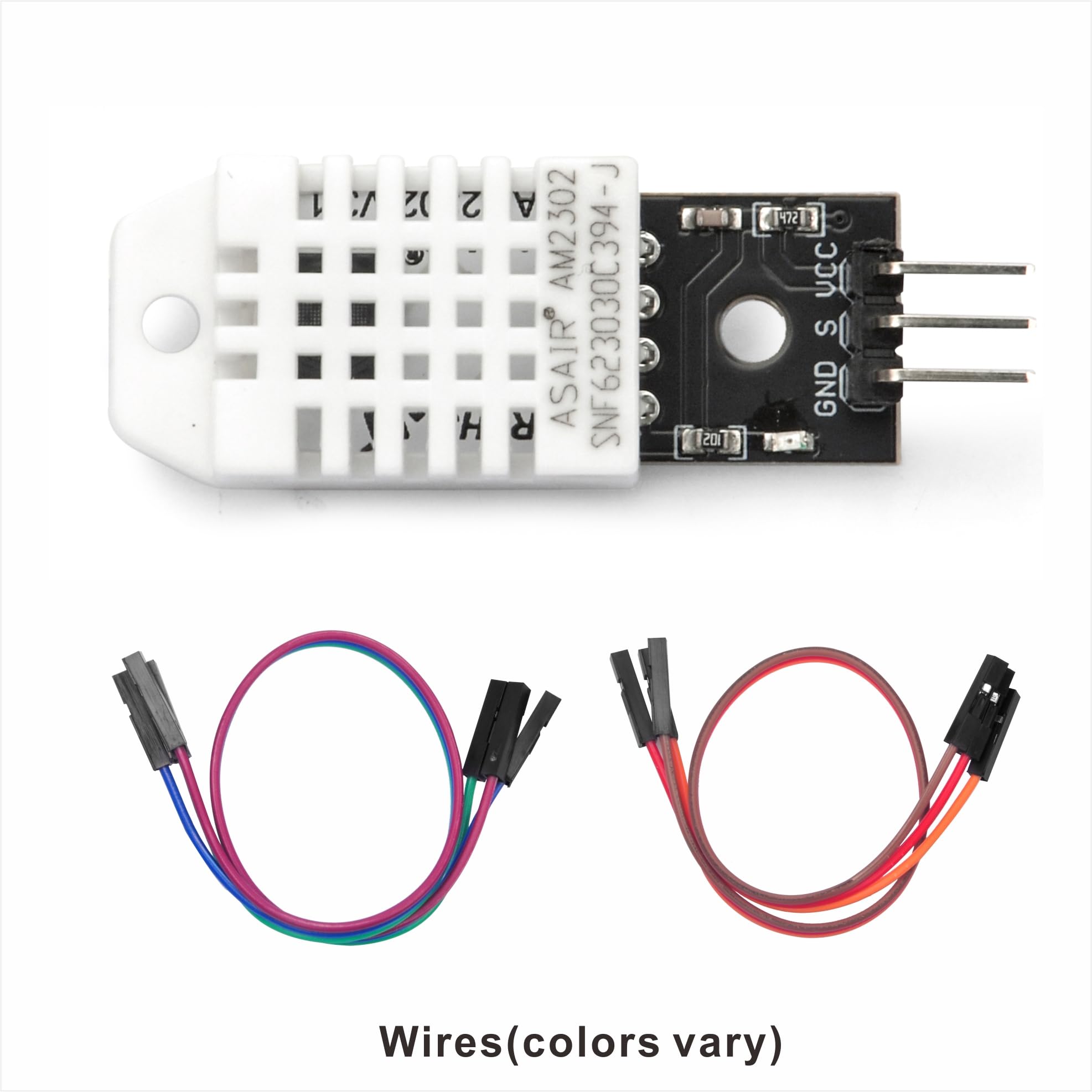 Gowoops 2pcs DHT22/AM2302 Digital Humidity and Temperature Sensor Module for Arduino Raspberry Pi, Temp Humidity Gauge Monitor Electronic Practice DIY Replace SHT11 SHT15